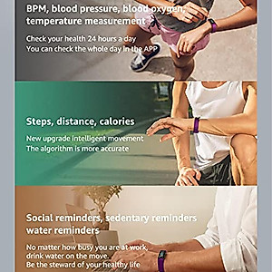 Smart Watch - Blood Pressure Monitor Activity Fitness Tracker with Heart Rate Monitor Smart Watch Compatible with iPhone Samsung Android iOS IP68 Screen Birthday Gifts for Women Men