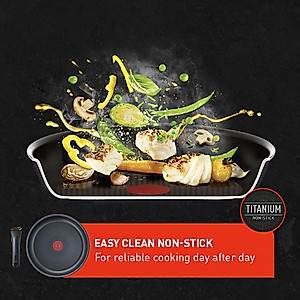 Tefal Ingenio Easy ON 7 piece Non-Stick Saucepan Set, 16&18&20 cm Saucepans, 16&18&20 cm Glass Lids, Bakelite Removable Handle, Easy Cleaning, Heat Indicator, Black, L1599602