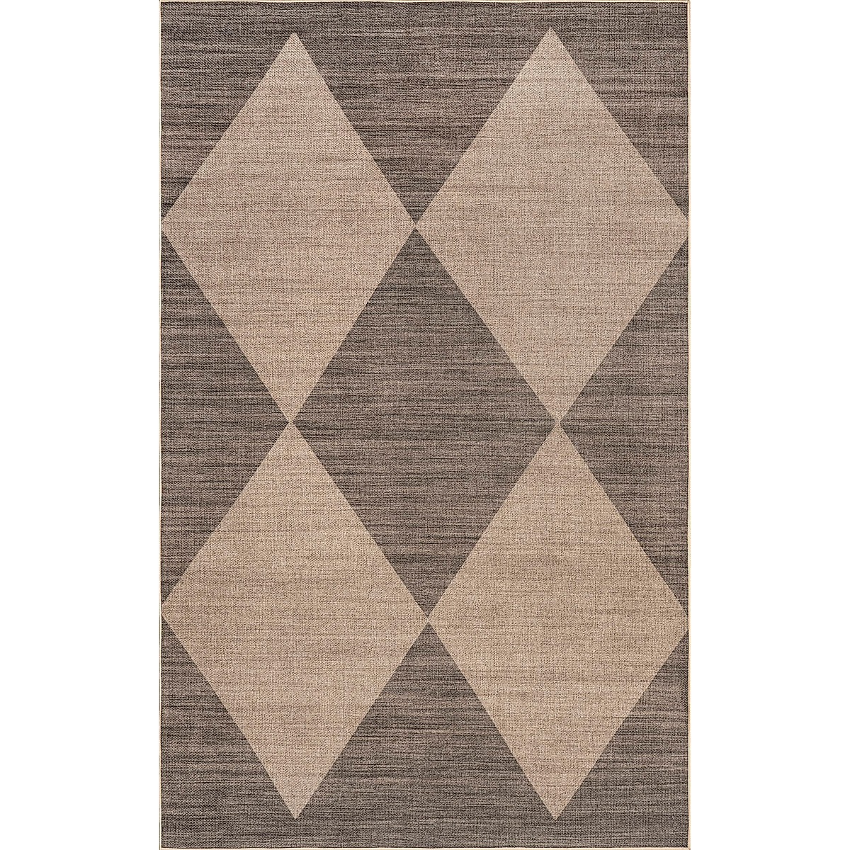 nuLOOM 3' x 5' Easy-Jute SuperiorWash Area Rug, Machine Washable, Non-Slip, for Living Room Bedroom Kids Room Nursery Home Decor, Simple Brown