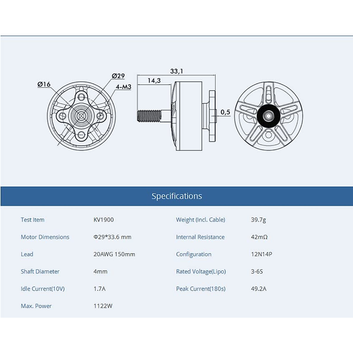 T-Motor F80 PRO 1900KV Brushless Power Motor for FPV Drone