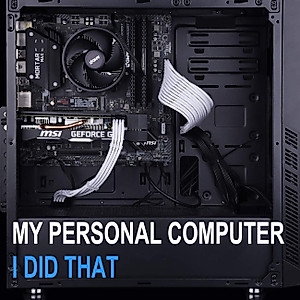 Sleeved Cables, PSU Extension Cable Kit for Power Supply, Fiber Braided ATX EPS PCI-E Cable with Combs, 30CM (White)