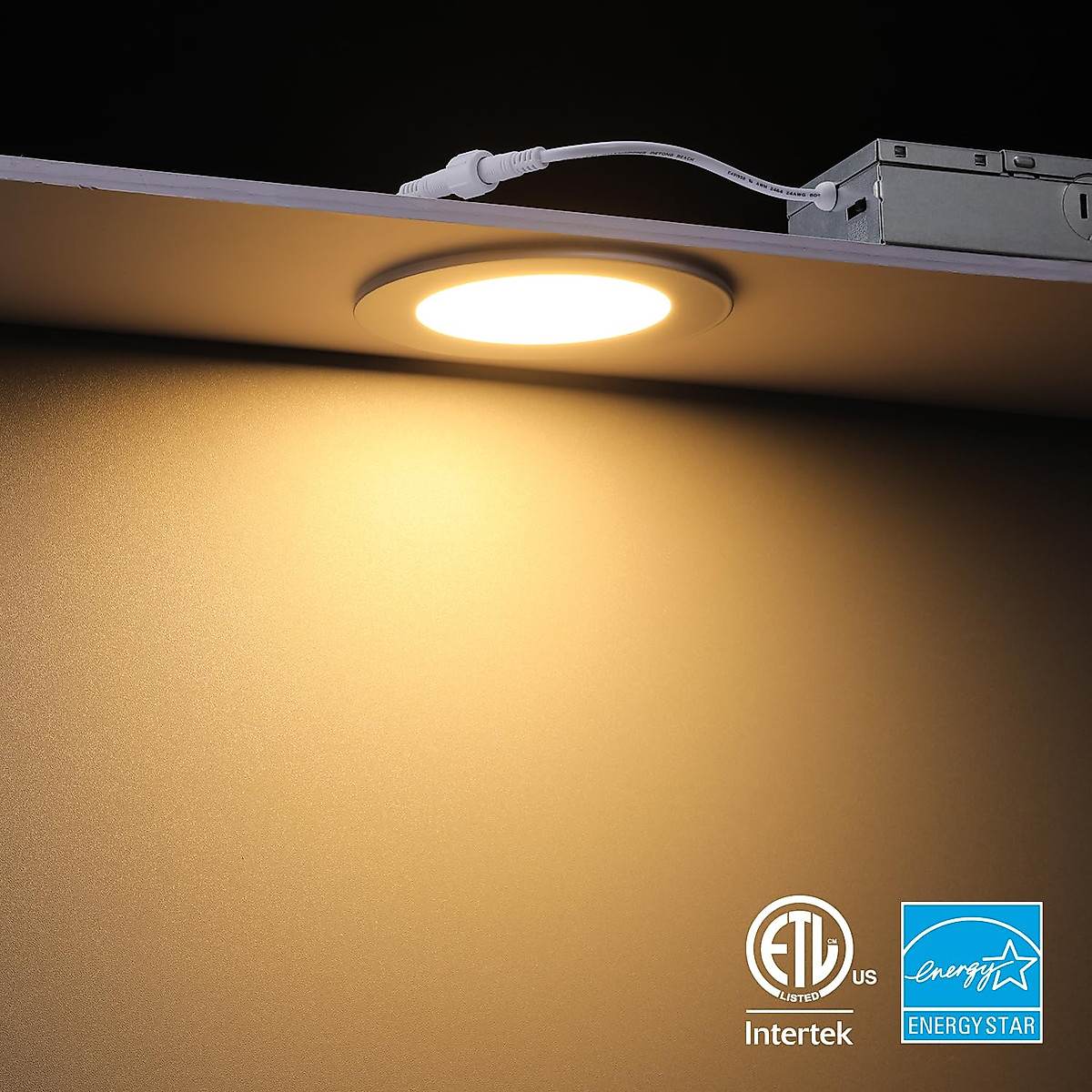 TORCHSTAR 16-Pack Ultra-Thin LED Recessed Lighting 4 Inch 5CCT with Junction Box, Aluminum, 2700K-5000K Selectable, 10W Dimmable Slim LED Downlight, 700LM High Brightness, ETL & Energy Star