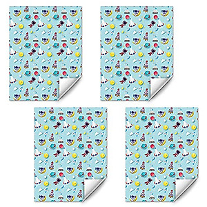 Out Space Wrapping Paper for Boys Girls Kids, Astronauts Rockets Moon Satellites Probes Planets Pattern Space Galaxy Wrapping Paper for Space Sky Fanatics Women Men Birthday Party Gift Wrap Paper