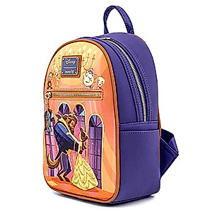 Loungefly Disney Beauty and the Beast Ballroom Scene Womens Double Strap Shoulder Bag Purse