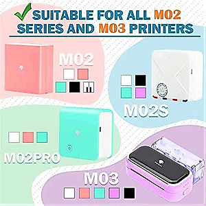 Phomemo M03 Green Portable Printer- Bluetooth Thermal Photo Printer with 6 Roll 2 Inch White/Gold Glitter/Silver Glitter Thermal Paper, Compatible with iOS + Android for Photos, Journalist, Work, Plan