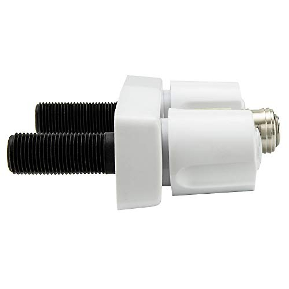 RecPro RV Exterior Faucet Hot/Cold | High Pressure Sprayer | Metal | Optional Flex Spout | RV Exterior Shower Faucet | RV Exterior Sprayer Faucet (No Flex Spout, White)