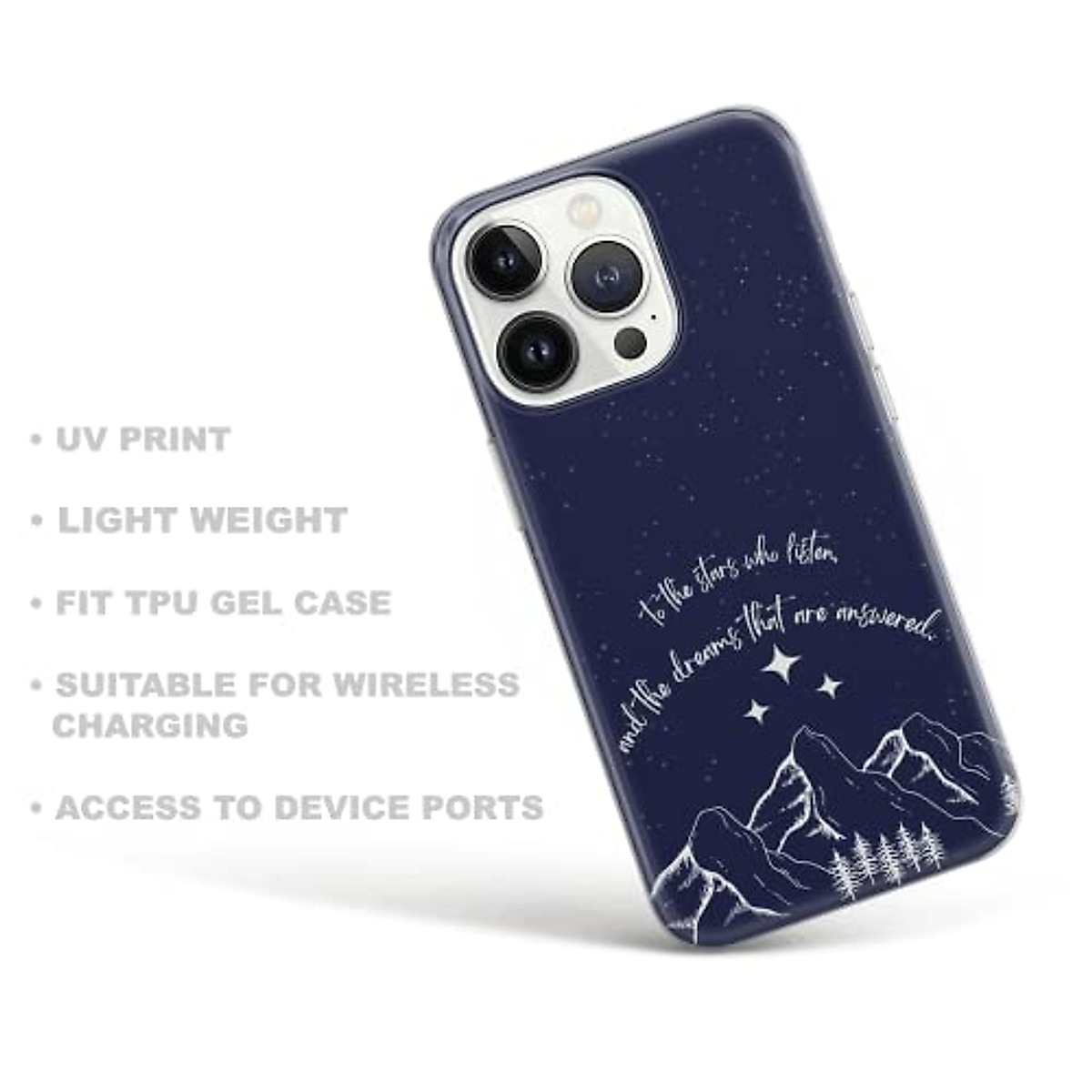 Tekilla Acotar Phone Case Compatible with iPhone 13 Pro Maxˌ Flexible Custom Gel Cover with Night Court Design & Slim Phone Protective Cases