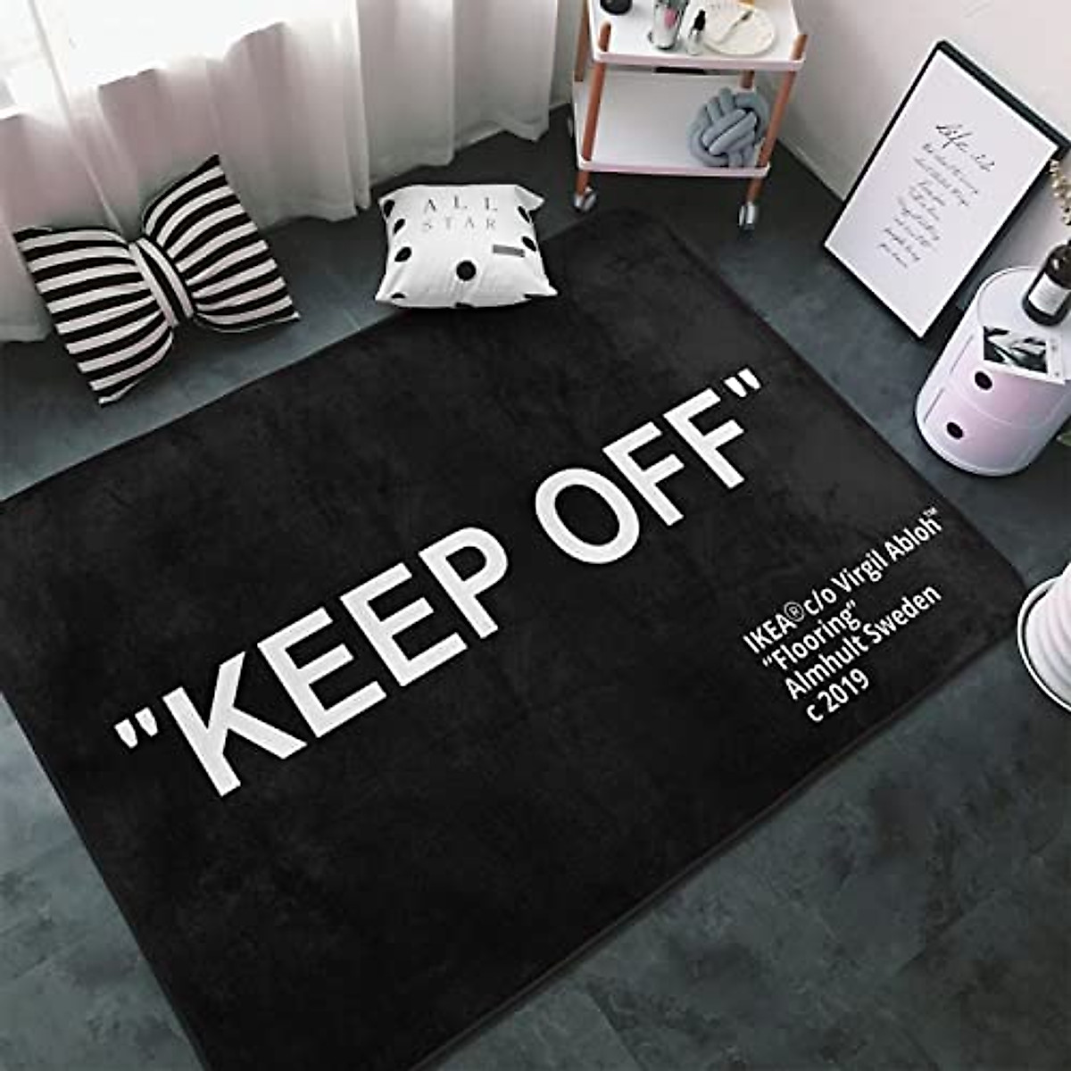 YIKUDU Keep Off Large Rugs Floor Mat Modern Carpet for Home Decoration Area Rug,Cozy Art Decoration Polyester Carpet 60 x 40 inch
