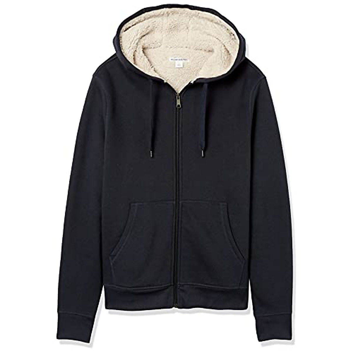 Amazon Essentials Men's Sherpa-Lined Full-Zip Fleece Hoodie, Navy, XX-Large