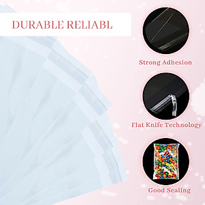 600PCS Clear Resealable Self Adhesive Cello Bags with 4 Sizes 3.5×5, 4×6, 5×7, 6.3×6.3 inch Great for Packaging Cookies, Bakery, Candies, Dessert