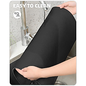 Color&Geometry Dish Drying Mats for Kitchen Counter, Dish Drying Rack Mat Strong Absorbent Water and Quick Dry , Kitchen Counter Mat Non Slip, Black Coffee Maker Mat, 16"X24"