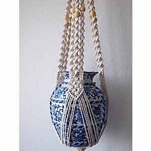 Macrame plant hanger-cotton rope -42 inches (110 cm) long-macrame shelf-candle holder- pot hanger or macrame hanging table