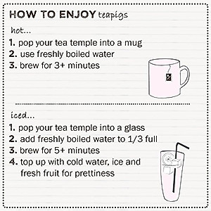 teapigs Lazy Days Lemon & Ginger Herbal Tea Bags, 15 Count, Naturally Caffeine Free Big Leaf Tea, Refreshing and Crisp