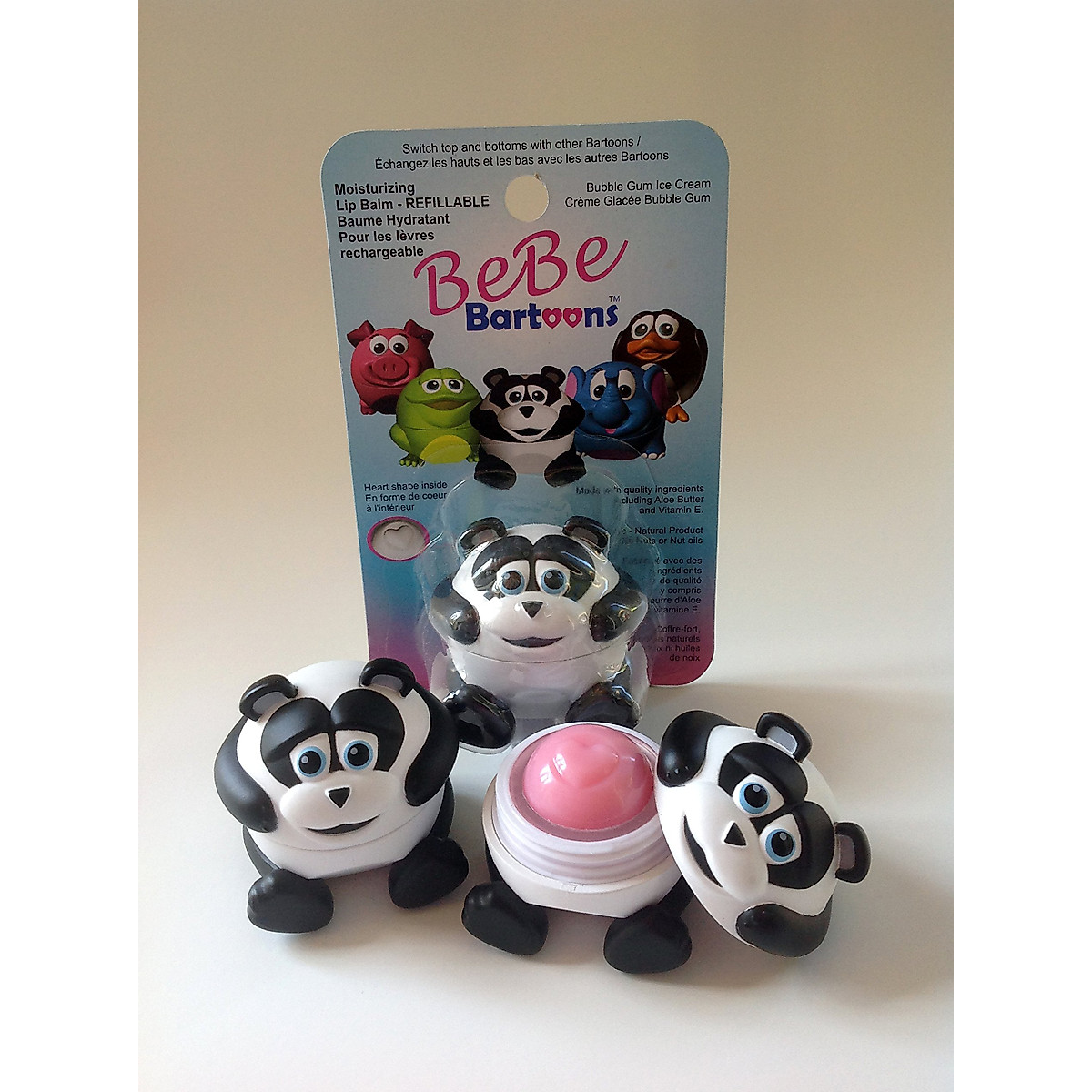 Panda Lip Balm with Bubble Gum Ice Cream scent