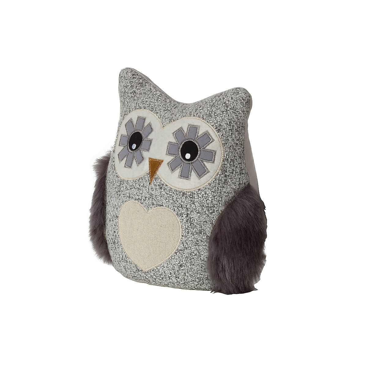 Elements Decorative Polyester Door Stopper, Grey Owl