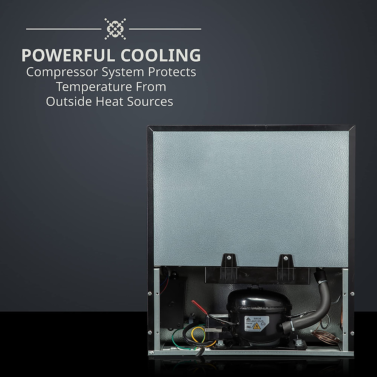 Ivation 12 Bottle Compressor Wine Cooler Refrigerator w/Lock | Large Freestanding Wine Cellar For Red, White, Champagne or Sparkling Wine | 41f-64f Digital Temperature Control Fridge Stainless Steel