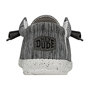 Hey Dude Men's Wally Stretch Stone White Size 10| Men's Loafers | Men's Slip On Shoes | Comfortable & Light-Weight