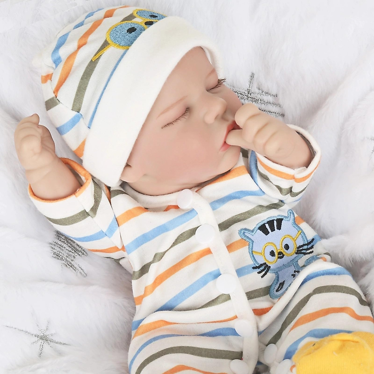 CARANOVO Reborn Baby Dolls - 12 Inch Realistic Sleeping Newborn Small Baby Doll for 3 + Year Old Kids