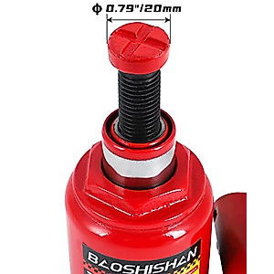 BAOSHISHAN 3 Ton Double Ram Bottle Jack 6-1/2" to 16-1/2" Lifting Range Portable Hydraulic Jack with Carrying Case