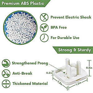 Outlet Covers Baby Proofing Socket Protectors Child Safety Plug Caps Difficult for Toddler to Remove Electric Shock Guard for US 3-Prong White 40 Pack