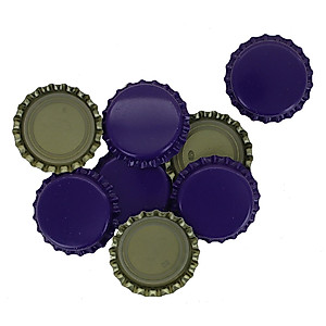 Brew Caps COMINHKPR72342 100 Purple Bottle Caps with Oxygen Barrier Liner