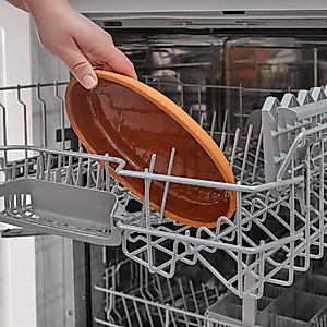 CRYSTALIA Handmade Clay Cooking Pan, Roaster Natural Ceramic Pan for Sausage Fish, Turkish Terracotta Bowl, Glazed Interior Clay Food Serving Dish