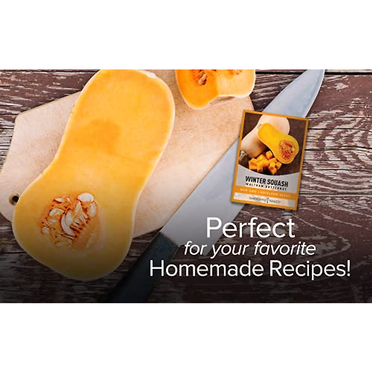 Butternut Squash Seeds for Planting - Waltham Heirloom Non-GMO Winter Storage Vegetable Plant for Home Garden Vegetables Makes a Great Gift for Gardening by Gardeners Basics