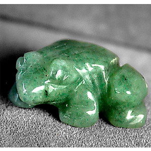 Lucky Green Aventurine Frog Totem Stone Carving Figurine