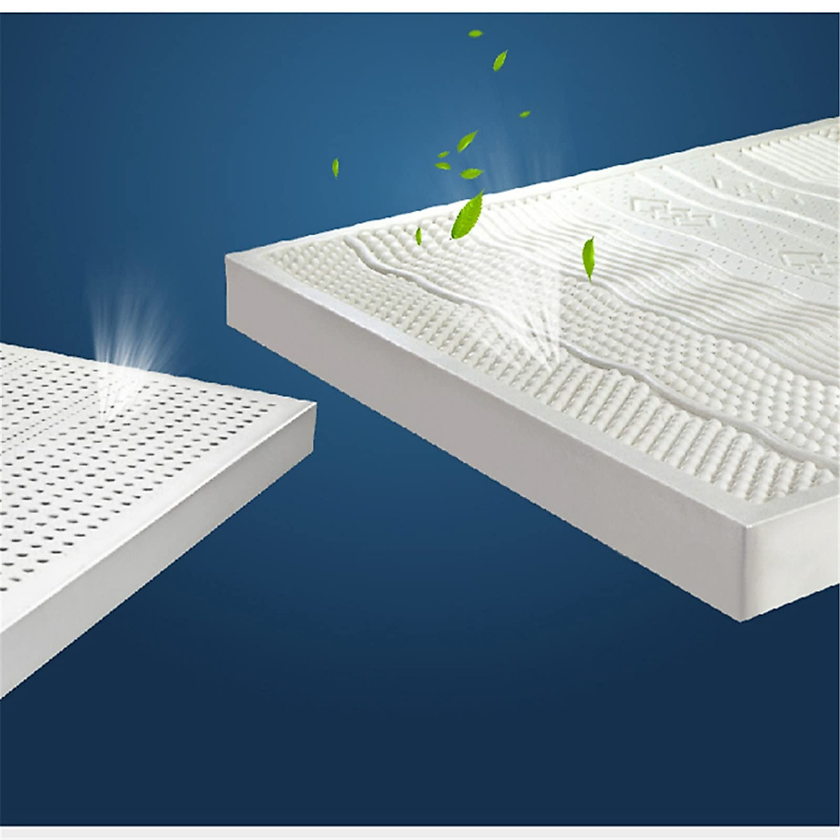 xqwz Organic Latex Mattress Topper 100% Natural Slow Rebound Home Single Double Mattress Family Bedspreads King Queen Twin Full Sizebaibaibaibai10.28