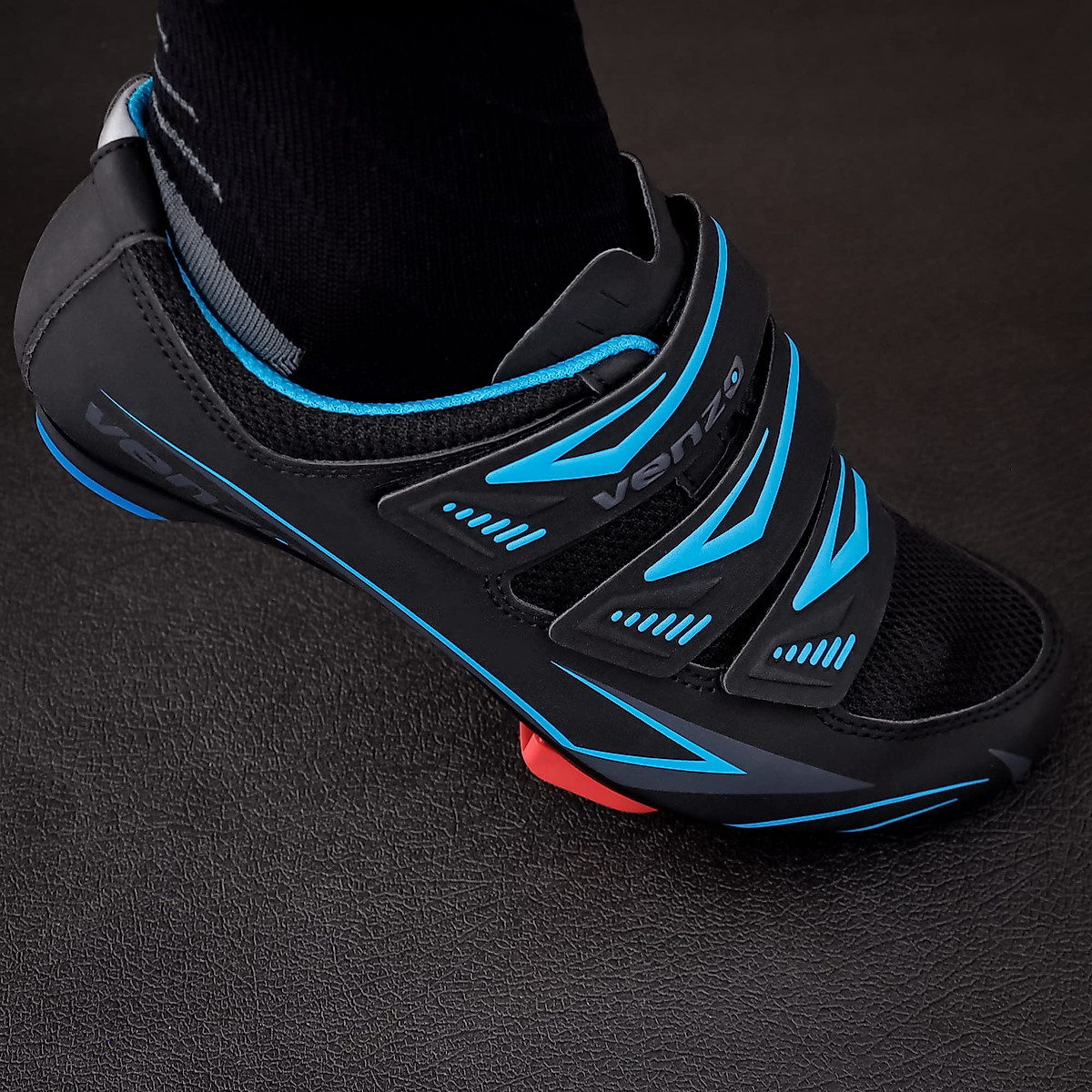 Venzo Bike Bicycle Women's Ladies Cycling Riding Shoes - Compatible with Peloton, Look Delta & for Shimano SPD-SL - Perfect for Road Racing Indoor Exercise Bikes 41 Blue