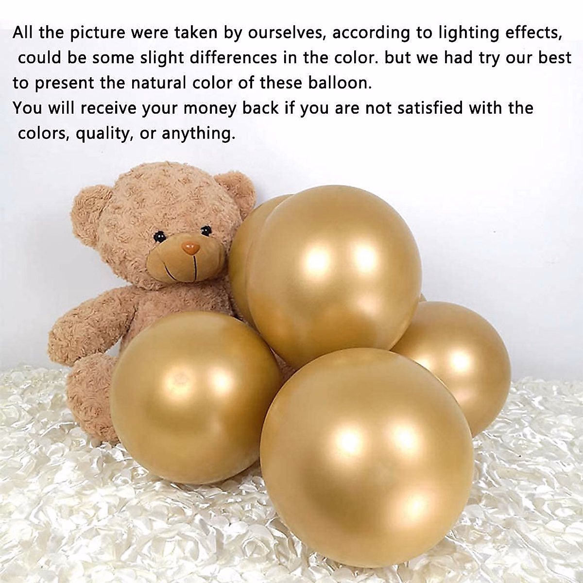 12inch 50pcs Latex Metallic Chrome Balloon Gold Silver Shiny Thicken Balloon for Wedding Graduation Birthday Baby Shower Christmas Valentine’s Day Party Supplies(gold and silver))