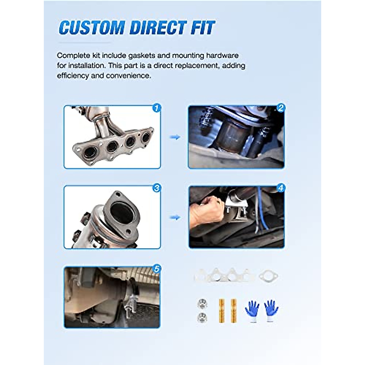 Nilight Catalytic Converter for Hyundai Accent 2012-2017/Hyundai Veloster 2012-2017/Kia Rio 2012-2014/Kia Soul 2012 2013 2014 2015 2016 (EPA Standard)