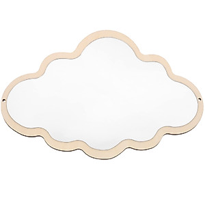 Mirror Nordic Cloud Mirror Wooden Cartoon Wall Sticker Mirror Decorative Mirror for Nursery Bedroom