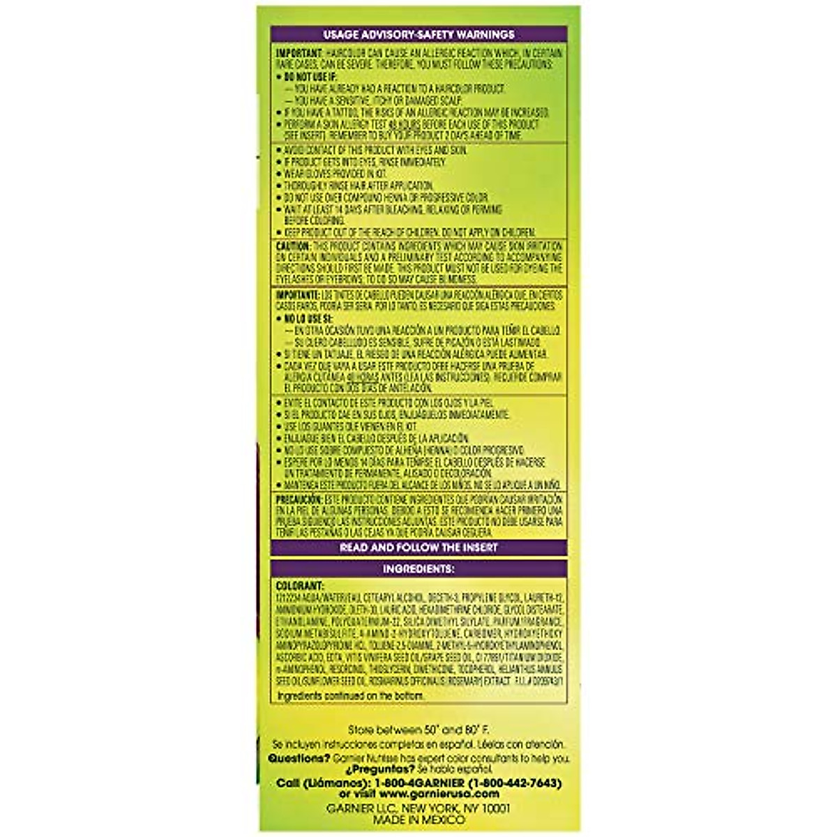 Garnier Nutrisse Ultra Color Nourishing Hair Color Creme, V2 Dark Intense Violet (Packaging May Vary), Pack of 1