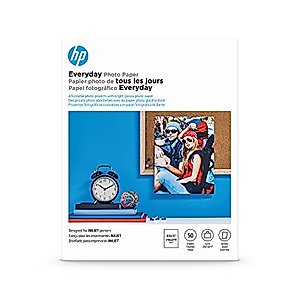 HP Everyday Photo Paper, Glossy, 8.5x11 in, 50 sheets (Q8723A)