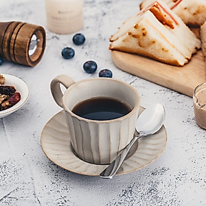 Mini Dessert Spoons Set of 6 PCS,Food Grade Stainless Steel,5.43 Inches,Rust Resistant,Sturdy and Durable,Mirror Polish,Silver,Dishwasher Safe.