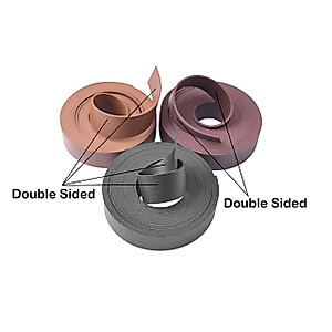 Wento 3/4''x72'' Double Sided Faux Leather Strips Double Color Leather Straps Vegan Leather Faux Leather Fabric Strips 3 Color Mixed