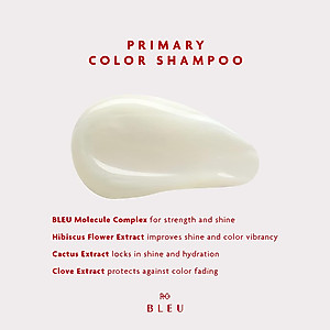 R+Co BLEU Primary Color Shampoo – Locks in Color, Hydration, and Shine, Seals Cuticle, Adds Strength to Protect Against Breakage, Maintains Vibrancy, 8.5 oz