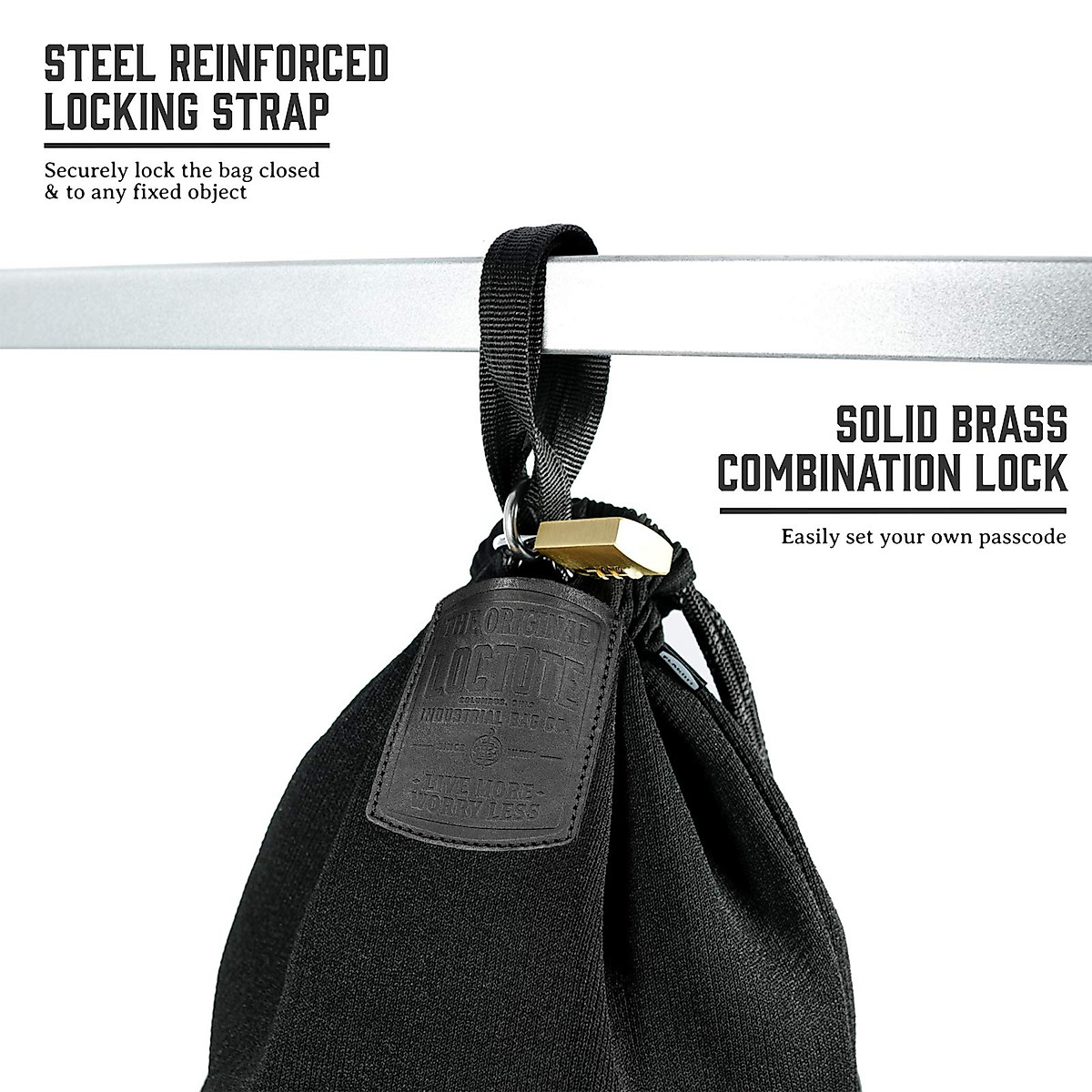 LOCTOTE Flak Sack Ⅱ - Anti Theft Backpack | Cut-Resistant Bag with Double Steel Locking Strap and Lock | Men’s and Women’s Travel Backpack | Safe Travel Bag | Anti-theft Purse | RFID Blocking