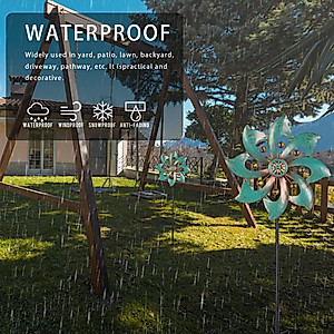 VEWOGARDEN Garden Decor Wind Spinners, Small Waterproof Metal Pinwheels Wind Spinner for Yard and Garden 37 * 10inches (Single Blade)