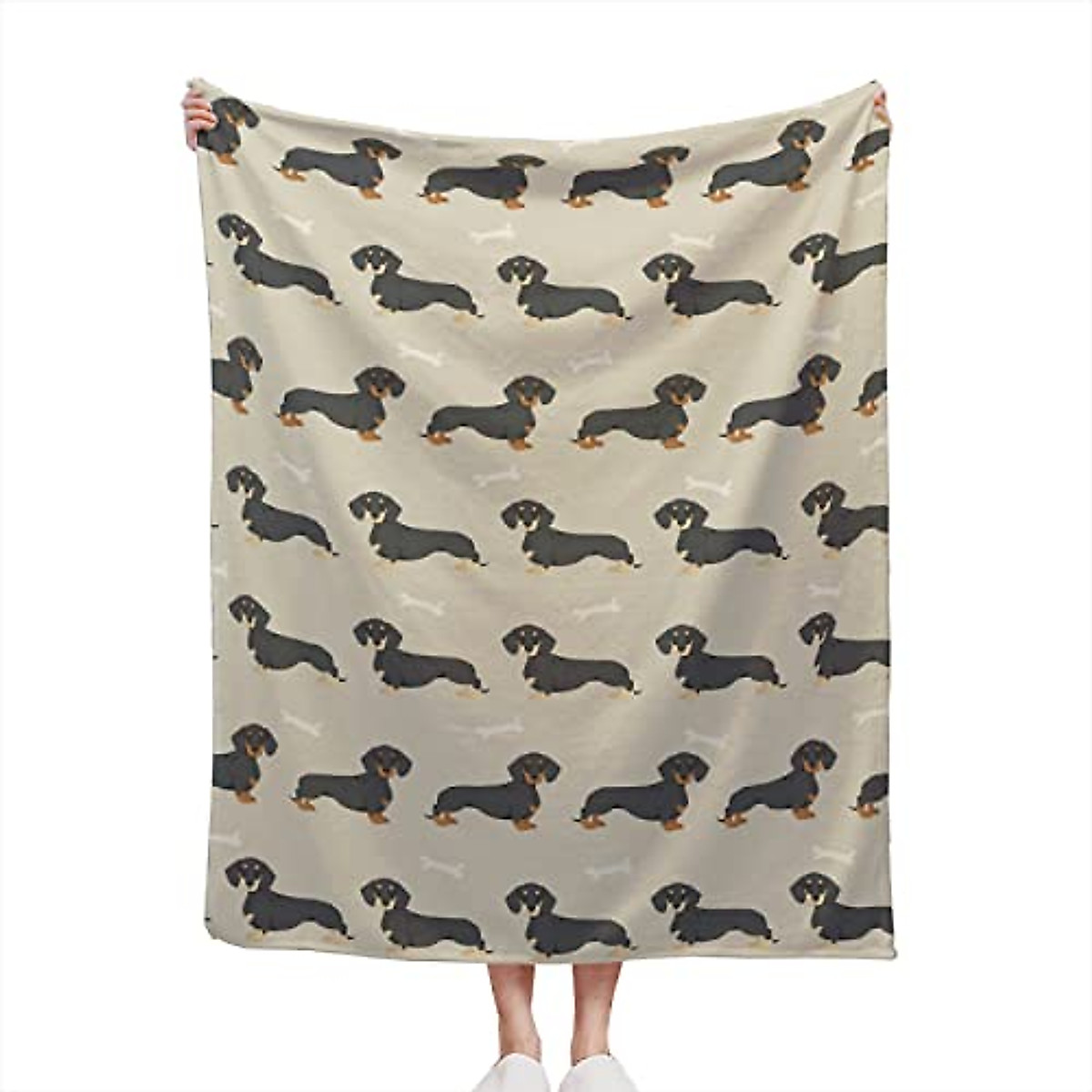 Dachshund Blanket Soft Warm Throw Blanket for Kids Adults Gift,Lightweight Cozy Luxury Flannel Blankets for Couch Bed Sofa 50"x40"