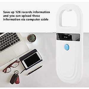 Microchip Reader RFID 134.2Khz, Pet ID Microchip Scanner with 0.91 Inch High Brightness OLED Display and Rechargable by Type-C for Animal Tracking