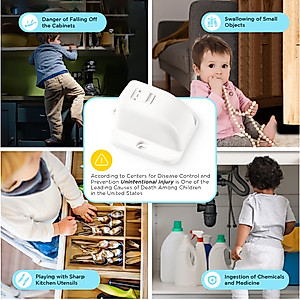 PEEKABOO Baby Proofing Magnetic Cabinet Locks For Babies - Child Locks For Cabinets - (12 Locks 2 Key Set)