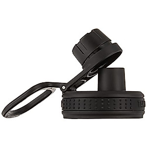 Takeya Actives Insulated Stainless Water Bottle with Insulated Spout Lid, 40oz, Onyx & Originals Bottle Spout Lid, Black