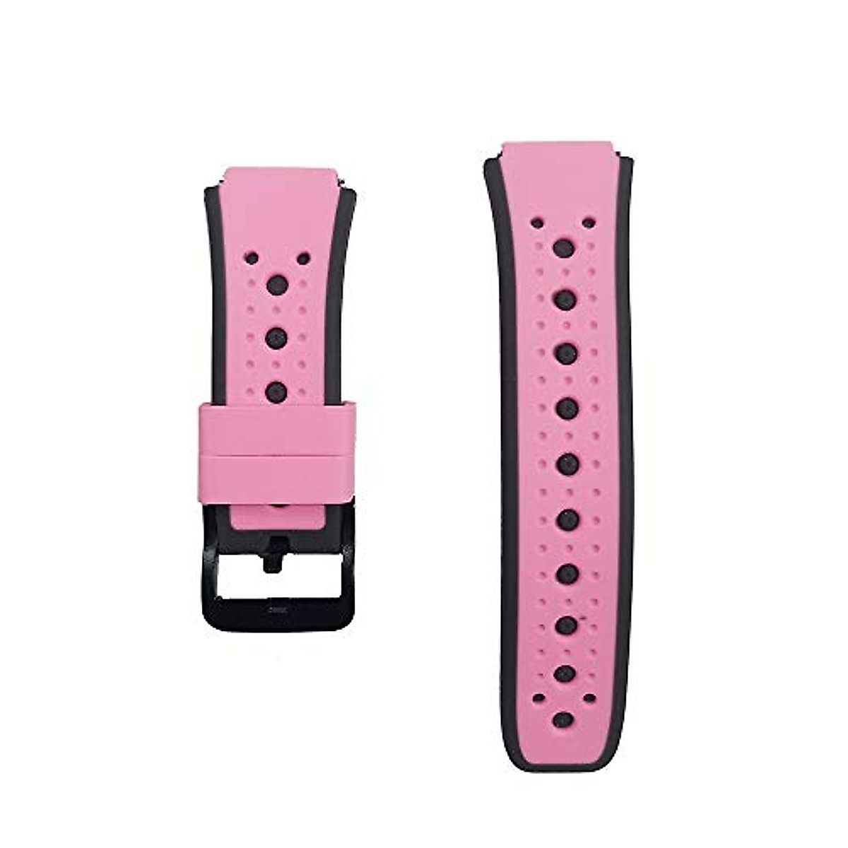 UFonding TBidder Universal Convex Watchband with 20mm Link Steel Bar Width Fit for Kids 4G Smart Watch (Pink)