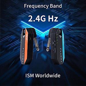 FLAMMA FW10 Digital Wireless Guitar System 2.4GHZ Rechargeable Transmitter Receiver Support 4 Channel For Electric Guitar Bass Violin Keyboard