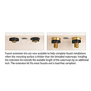 Design House Parts & Accessories 522680 Kitchen Faucet Extension Kit,Brass/Antique Brass 4 x 3