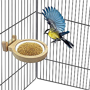 Hamster Food Bowl Ceramic Water Bowl Hanging Crates Mini Pet Bowl for Hamster Mice Bird Guinea Pig and Other Small Animals（2 Pack）