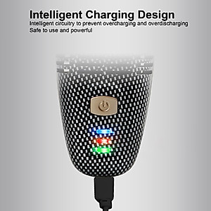 YUYTE Hair Trimmer USB Vacuum Trimmer Kit with Powerful Automatic Hair Suction for Beards Facial Hair Stubble Hair Clipping Lithium Ion Powered Electric Shaver with 4 Guide Combs