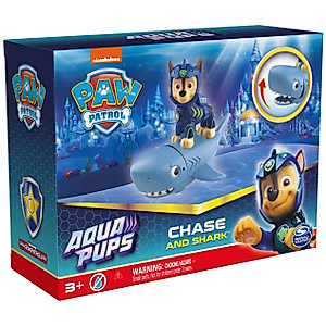 Paw Patrol, Aqua Pups Chase and Shark Action Figures Set, Kids Toys for Ages 3 and up